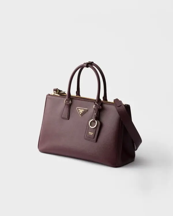 Prada Galleria Large Saffiano Leather Bag - Burgundy
