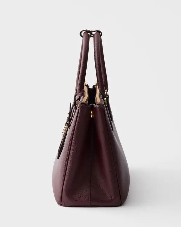 Prada Galleria Large Saffiano Leather Bag - Burgundy