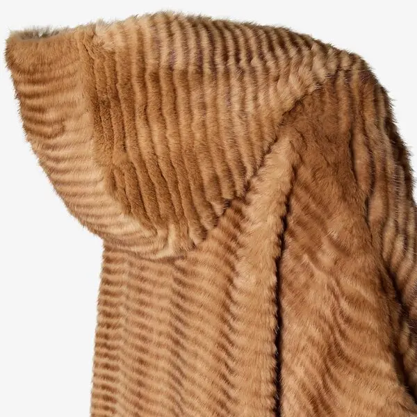 Fendi Mink Travel Poncho - Brown