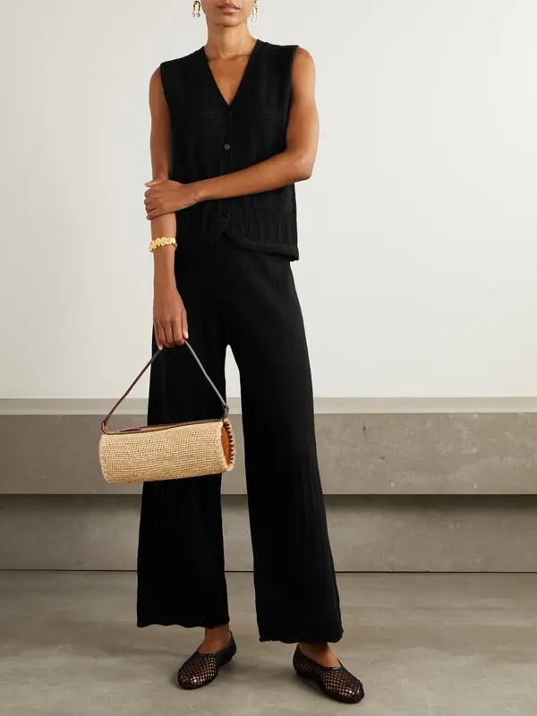 ERES Knitted Wide-leg Trousers