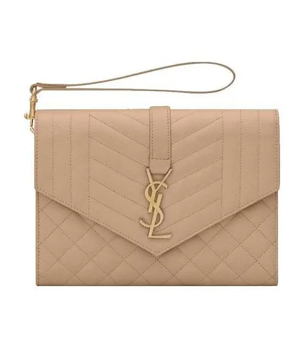 Saint Laurent Monogram Envelope Clutch Bag