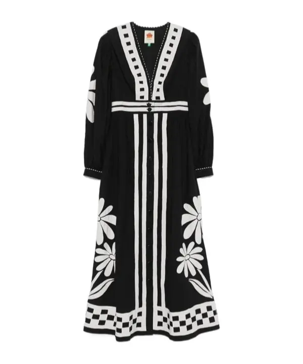 Farm Rio Nature Maxi Dress - Black