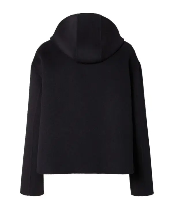 Fendi Wool Double Fabric And Mink Blouson With Detachable Hood