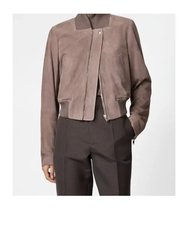 TOD'S Suede Leather Bomber Jacket