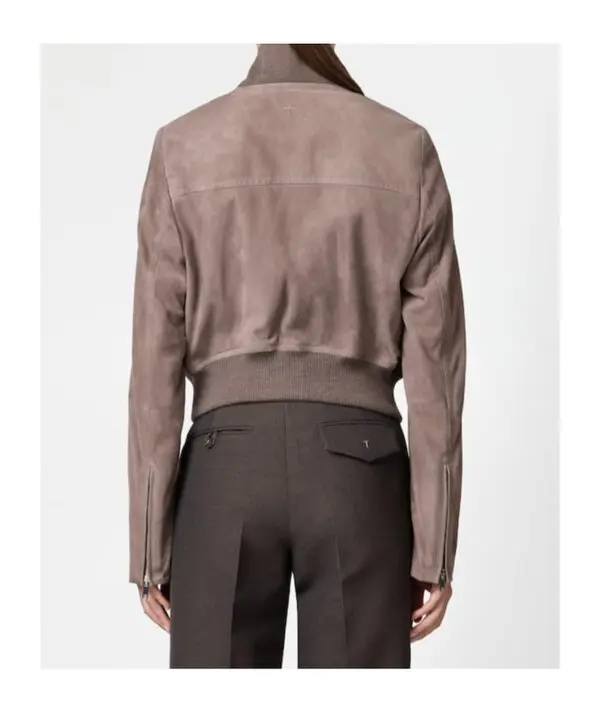 TOD'S Suede Leather Bomber Jacket