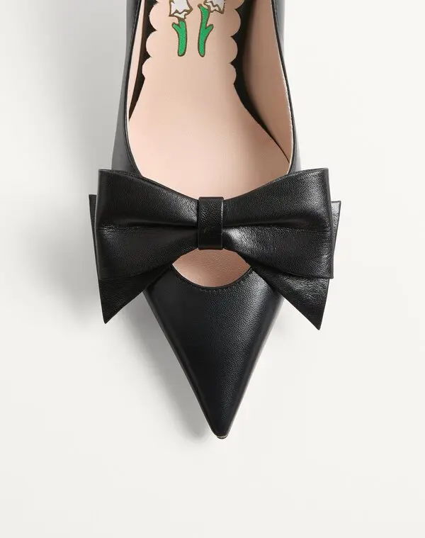 Valentino Garavani Bow Detail Pointed Toe Pumps