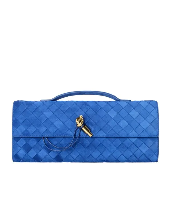 Bottega Veneta Sue Andiamo Clutch - Blue