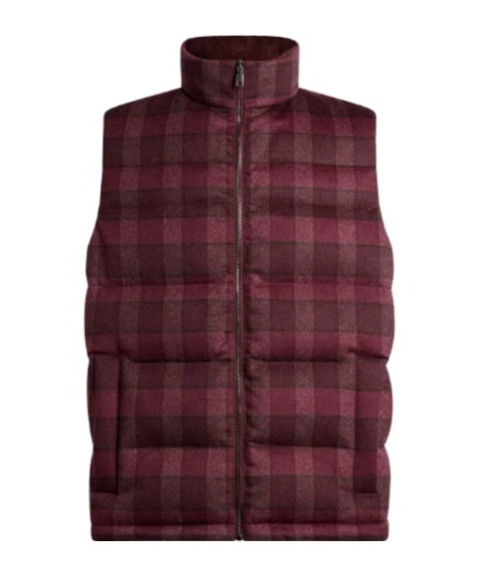 Etro Wool And Cashmere Down Gilet With Check Motif