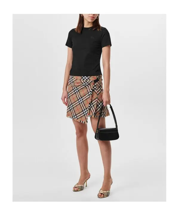 Burberry Solid Color Crew Neck Short Sleeve