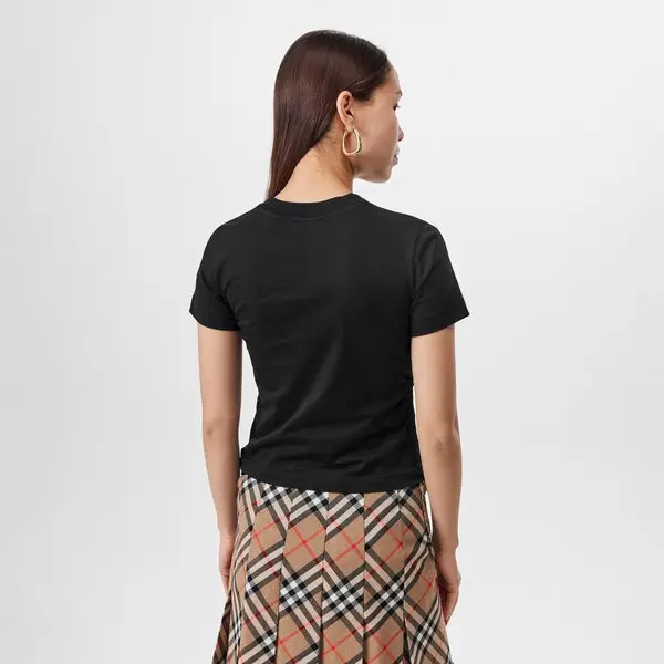 Burberry Solid Color Crew Neck Short Sleeve