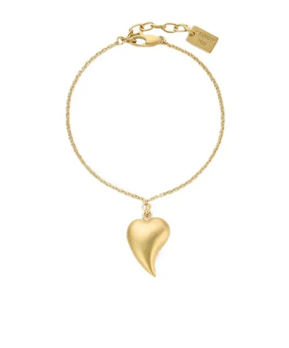 Fendi Heartbeat Bracelet With Vintage Finish - Gold