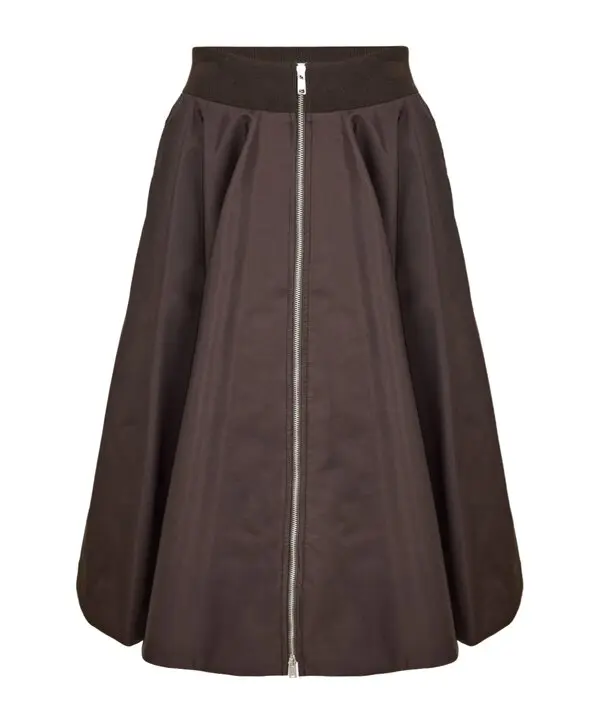 Prada Zippered Midi Skirt - Moro