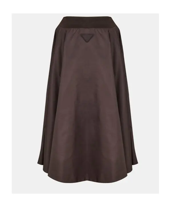 Prada Zippered Midi Skirt - Moro