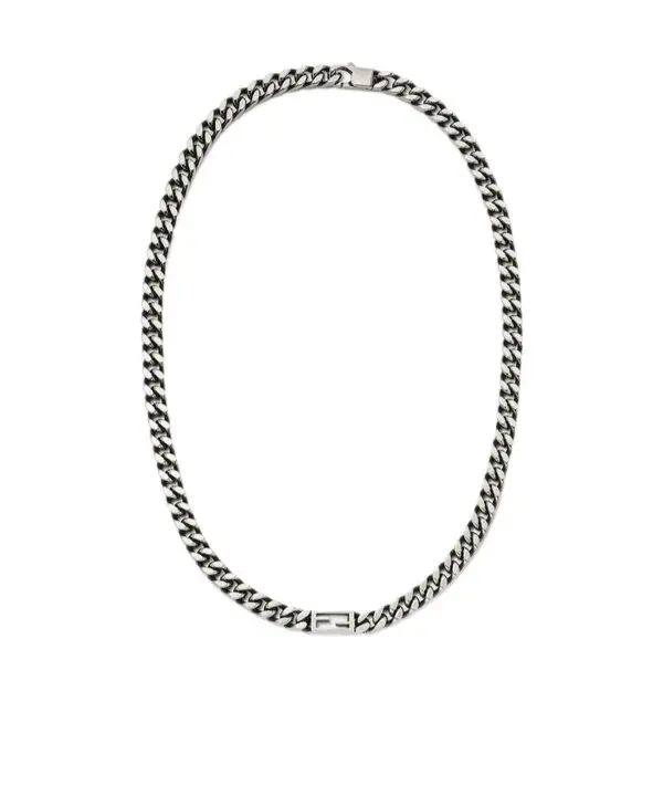 Fendi Colored Curb Chain Necklace