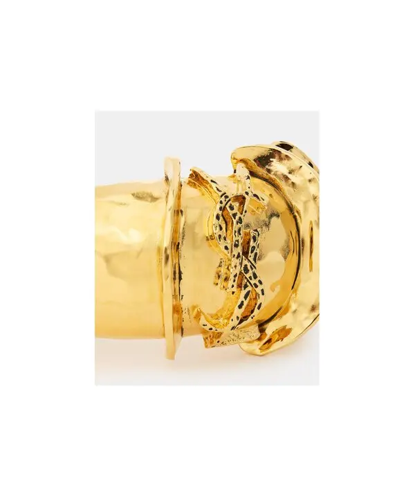 Saint Laurent Monogram Cuff Bracelet - Yellow