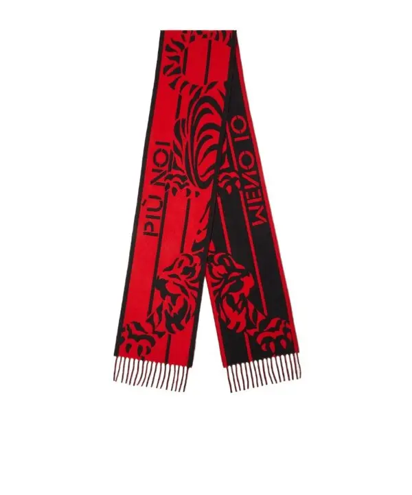 Fendi Black And Wool And Cashmere Scarf