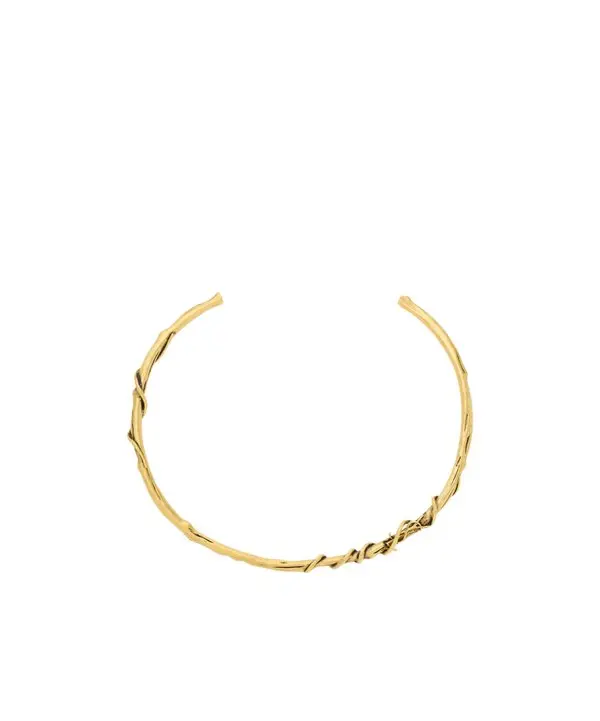 Saint Laurent Cassandre Mulberry Torc Necklace In Metal