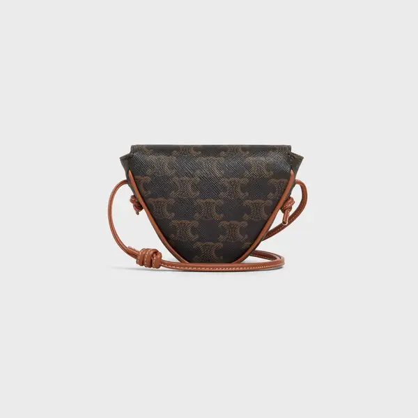 Celine Mini Triangle In Triomphe Canvas With Print