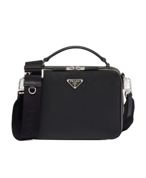 Prada Brique Medium Saffiano Leather Bag