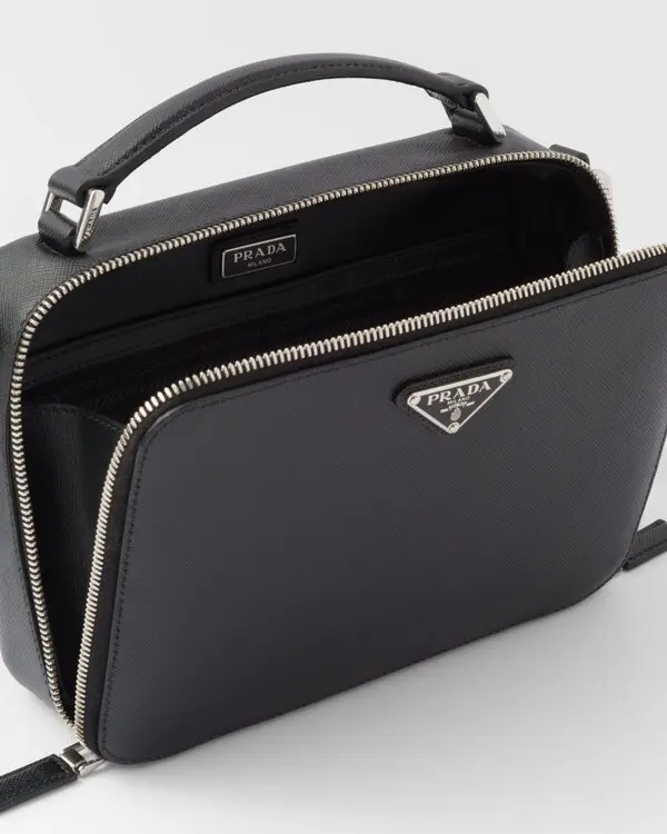 Prada Brique Medium Saffiano Leather Bag