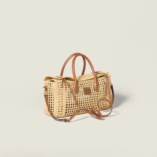Miu Miu Raffia Top-handle Bag