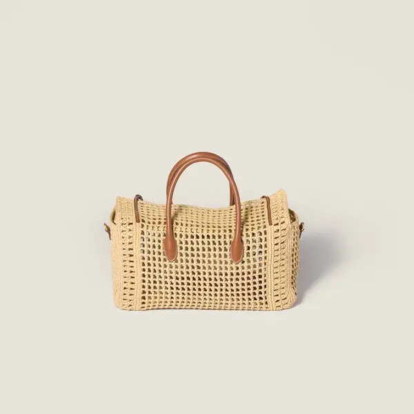Miu Miu Raffia Top-handle Bag