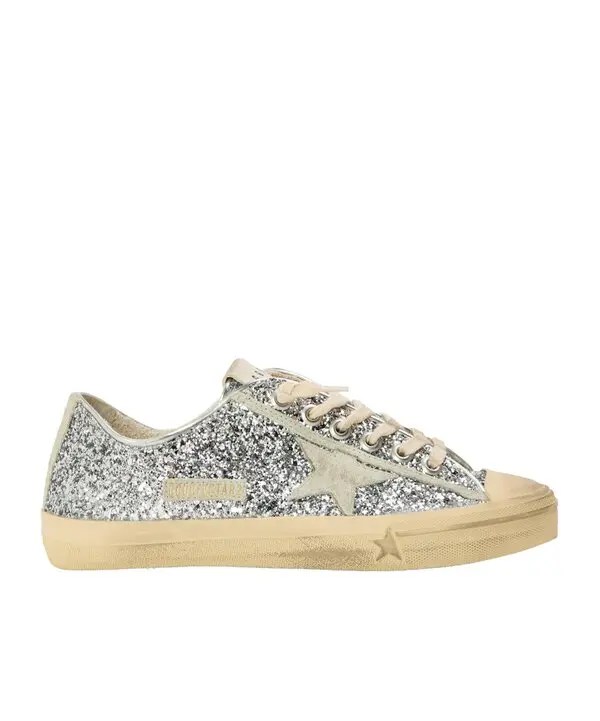 GOLDEN GOOSE Low Top Sequined Sneakers - Nude