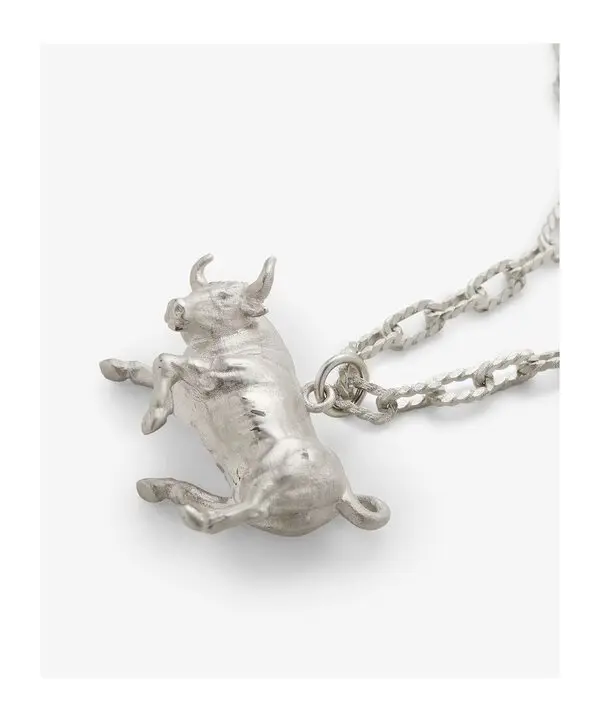 Fendi Zodiac Taurus Necklace With Clip And Logo Tag