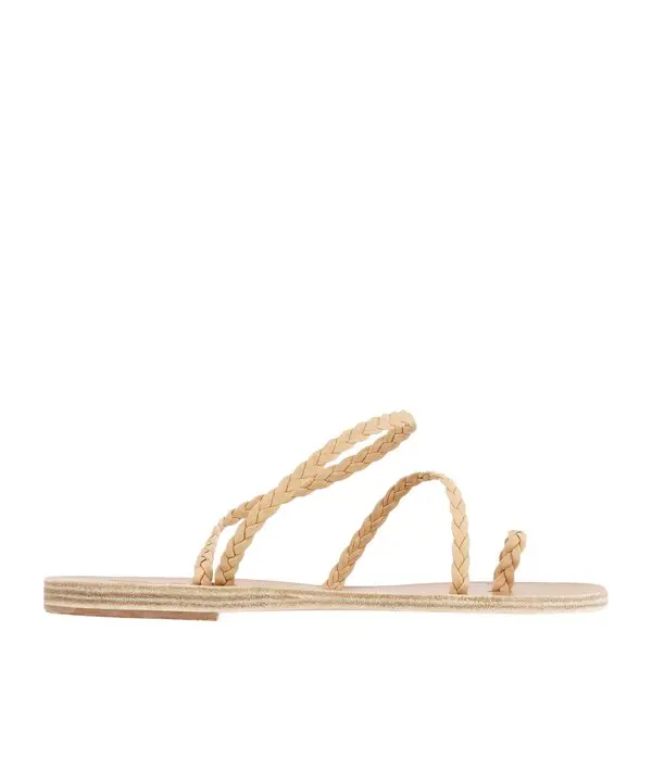 ANCIENT GREEK SANDALS Braided Flat Sandals - Nude