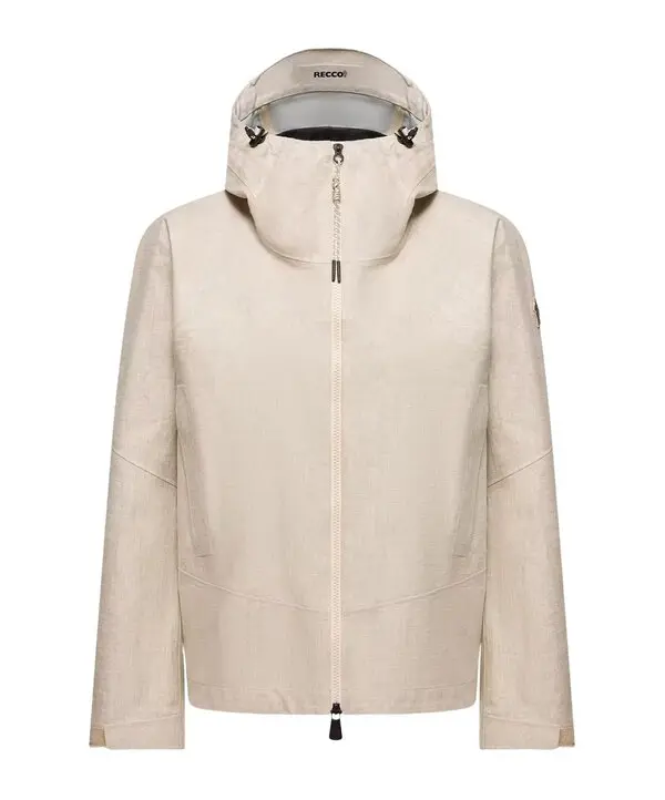 Moncler Chartres Linen Blend Hooded Jacket