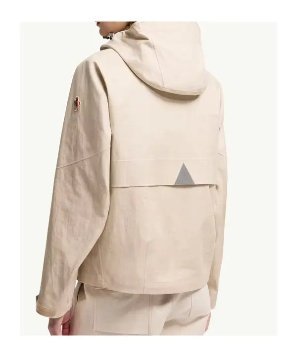 Moncler Chartres Linen Blend Hooded Jacket