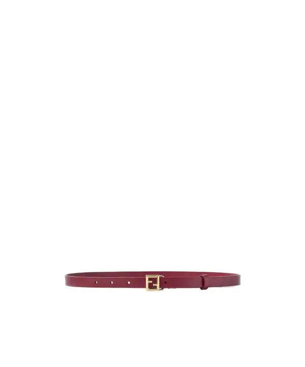 Fendi Ff Clasp Belt - Dark Red