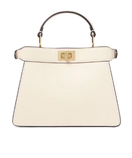 Fendi Peekaboo Iseeu Petite Parchment-coloured Leather Bag