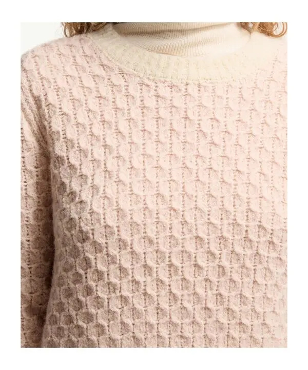Moncler Ribbed Wool Blend Crew Neck Sweater