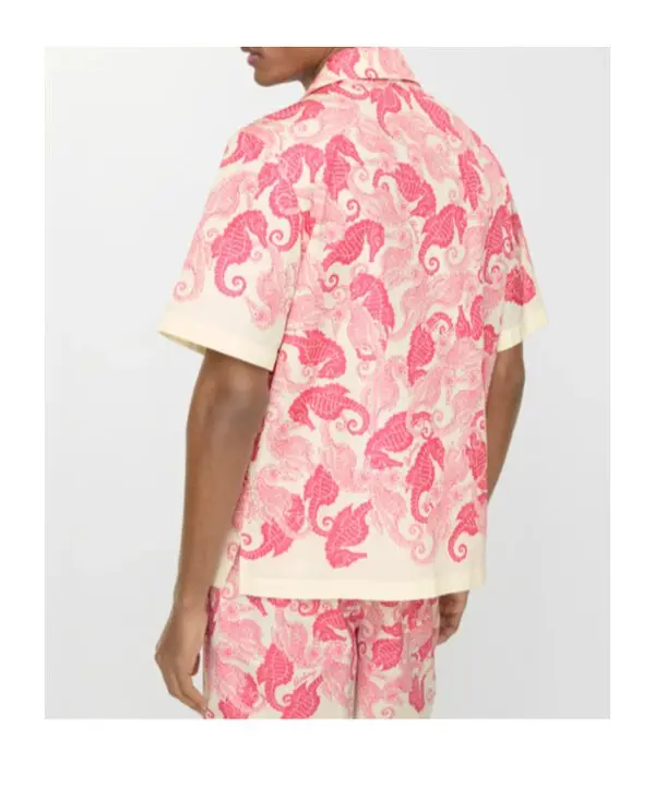 Burberry Relaxed Fit Seahorses Cotton Shirt