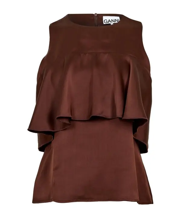 GANNI Short Sleeve Blouse