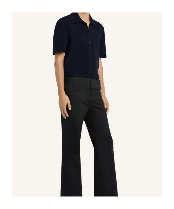 COURREGES Ribbed Polo Shirt