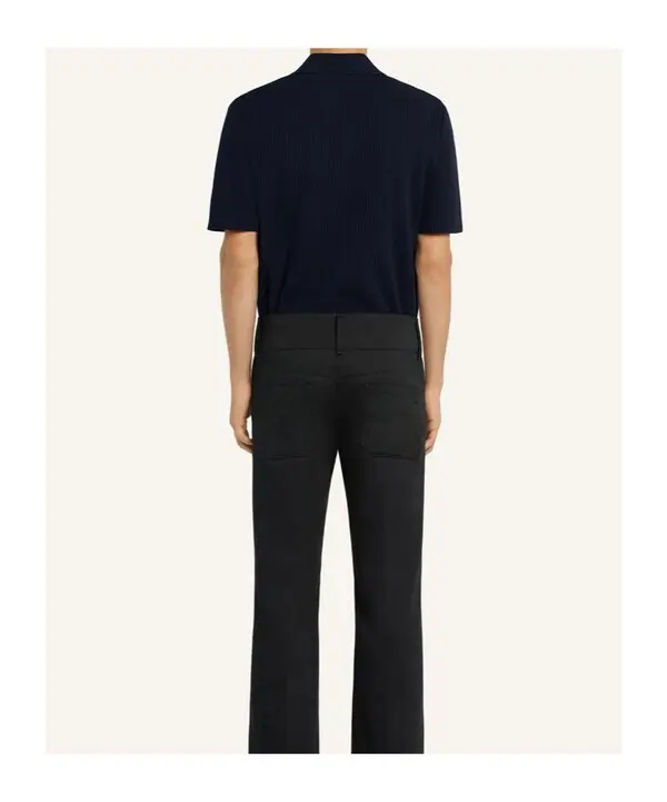 COURREGES Ribbed Polo Shirt