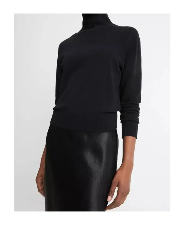 Vince Long-sleeved High Neck Sweater - Black