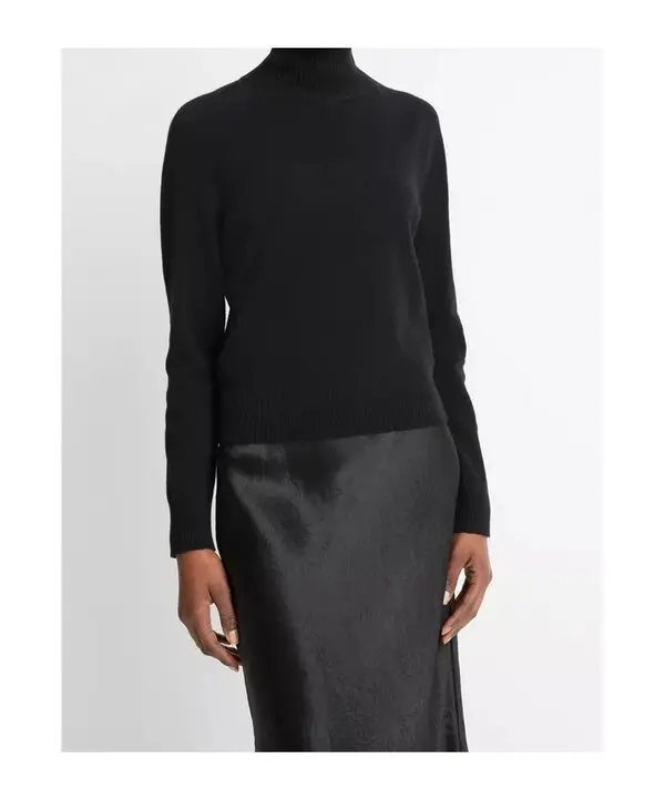 Vince Long-sleeved High Neck Sweater - Black