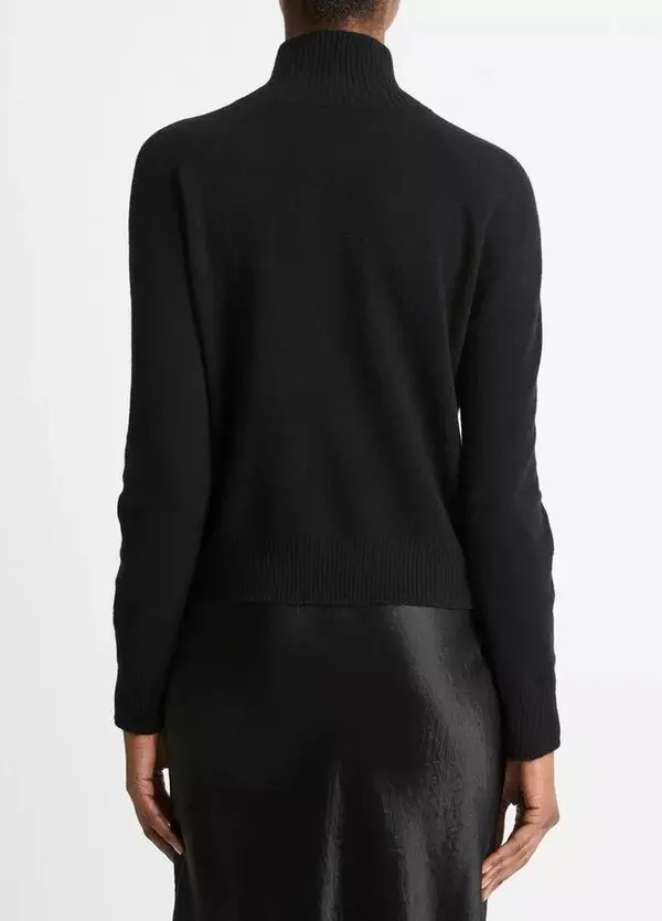 Vince Long-sleeved High Neck Sweater - Black