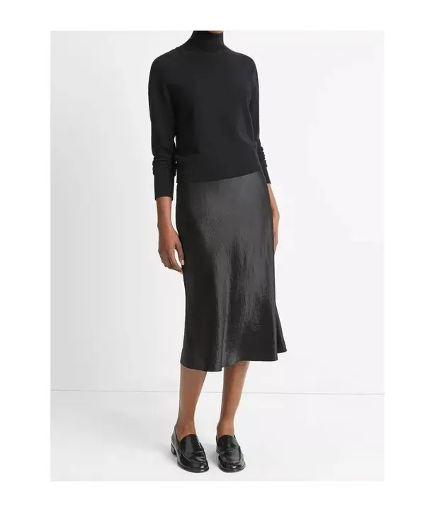 Vince Long-sleeved High Neck Sweater - Black