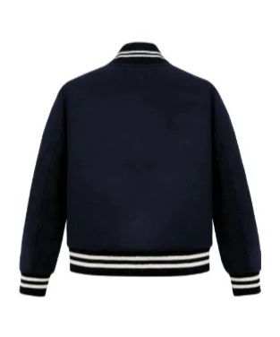 SPORTY  RICH Sporty & Rich Embroidered Striped Trim Jacket