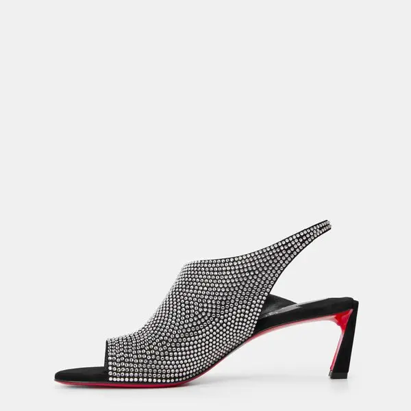 CHRISTIAN LOUBOUTIN Rhinestone Embellished Slingback Sandals