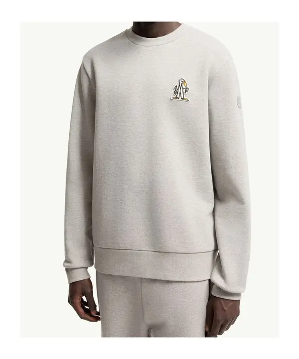 Moncler Monduck Cotton Sweatshirt - Light Gray