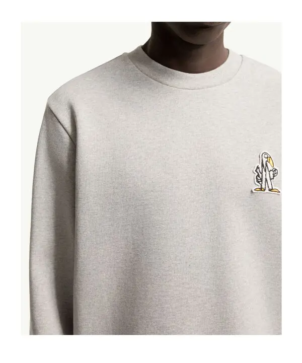 Moncler Monduck Cotton Sweatshirt - Light Gray