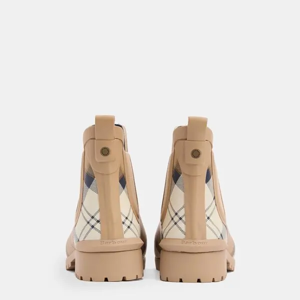 Barbour Logo Plaid Ankle Boots - Nude
