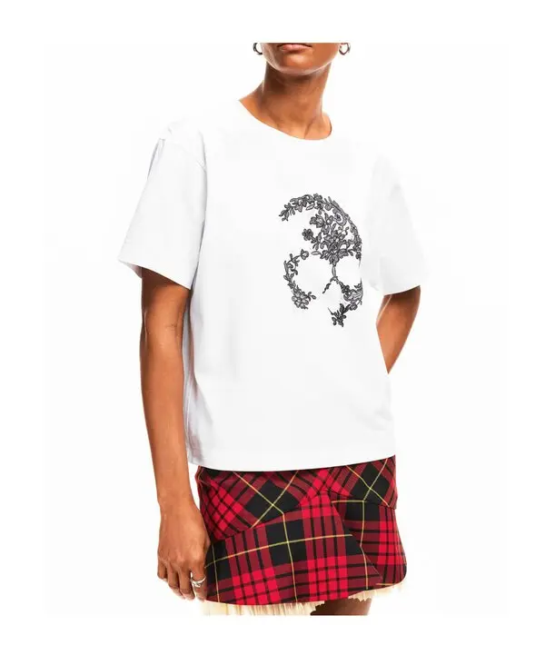 Alexander McQueen Alex Skull Lace T-shirt