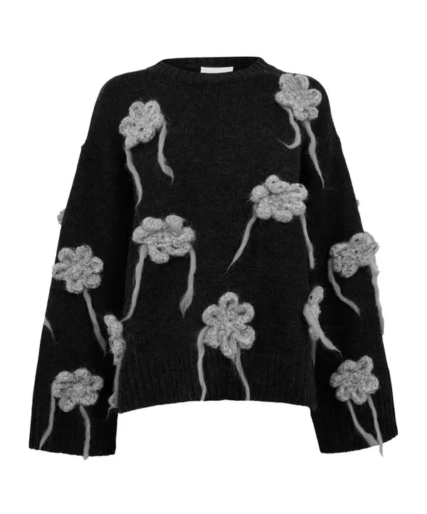 GANNI Crochet Crew Sweatshirt