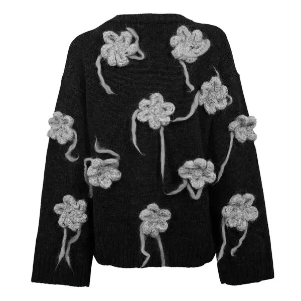 GANNI Crochet Crew Sweatshirt